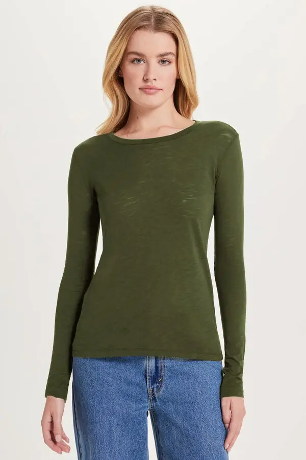 Goldie LeWinter Signature Slub Long Sleeve Tee - Holly