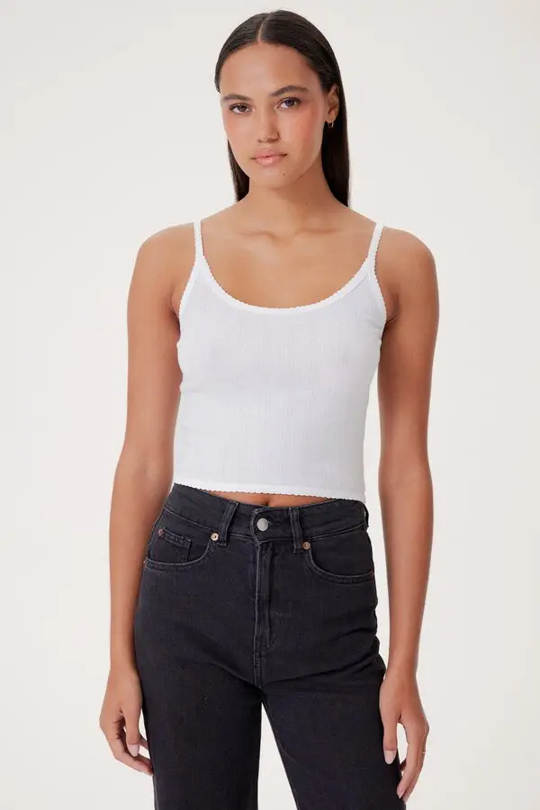Goldie LeWinter Ellie Cropped Cami - White