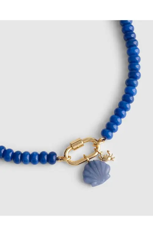 Madewell Semiprecious Bead Carabiner Charm Necklace With Lazuli Pendant