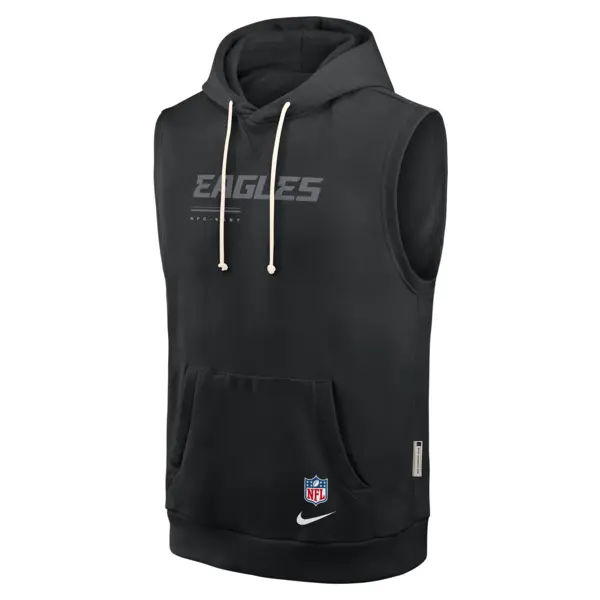 Nike Philadelphia Eagles Sleeveless Pullover Hoodie - Black