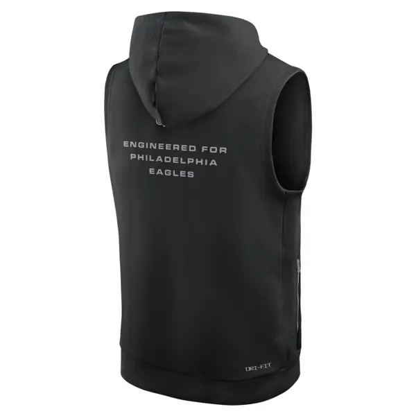 Nike Philadelphia Eagles Sleeveless Pullover Hoodie - Black