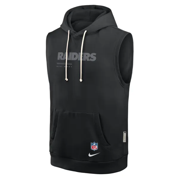Nike Las Vegas Raiders Nfl Sleeveless Pullover Hoodie - Black