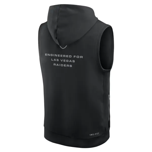 Nike Las Vegas Raiders Sleeveless Pullover Hoodie - Black