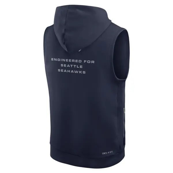 Nike Seattle Seahawks Sleeveless Pullover Hoodie - Blue