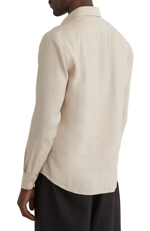 REISS Oscar Regular Fit Button-up Shirt - Stone
