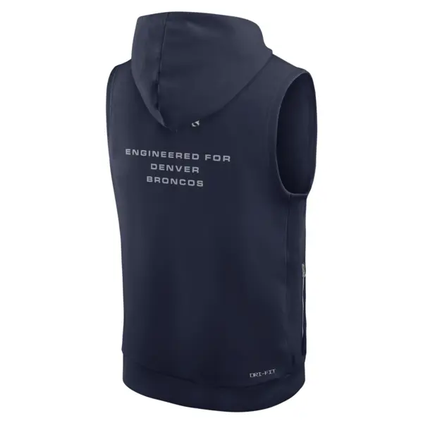 Nike Denver Broncos Sleeveless Pullover Hoodie - Blue