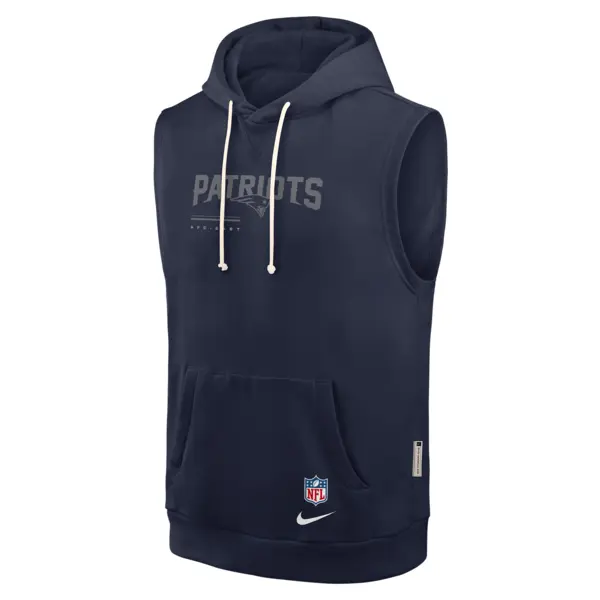 Nike New England Patriots Sleeveless Pullover Hoodie - Blue