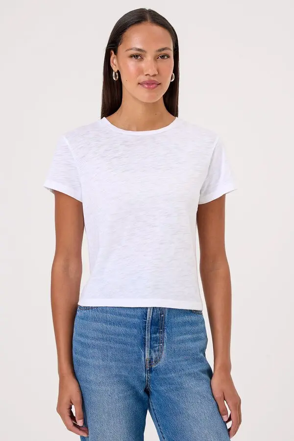 Goldie LeWinter Andie Tee Slub Jersey T-shirt - White