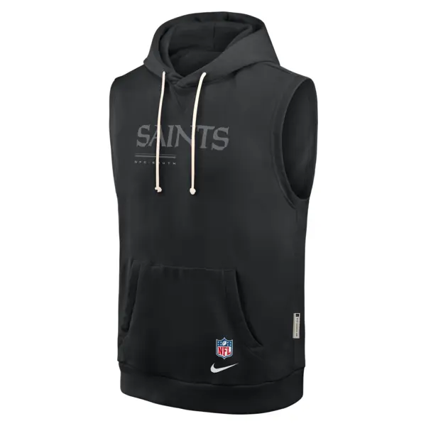 Nike New Orleans Saints Sleeveless Pullover Hoodie - Black