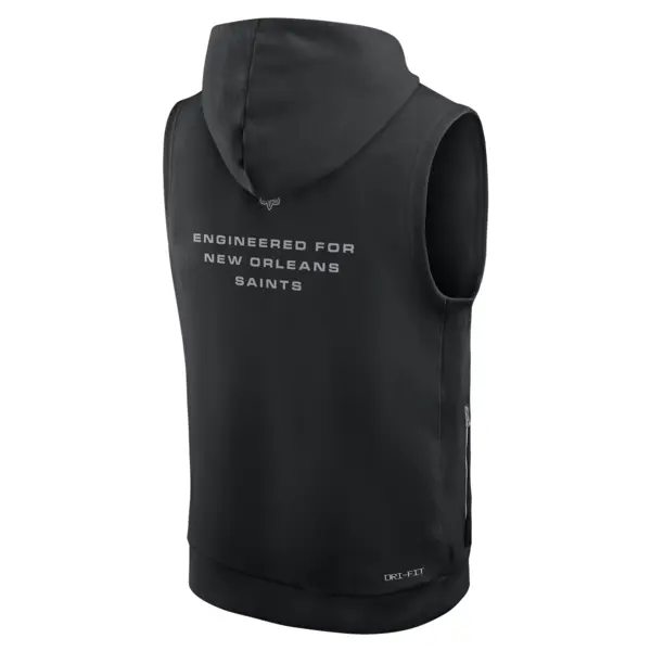 Nike New Orleans Saints Sleeveless Pullover Hoodie - Black