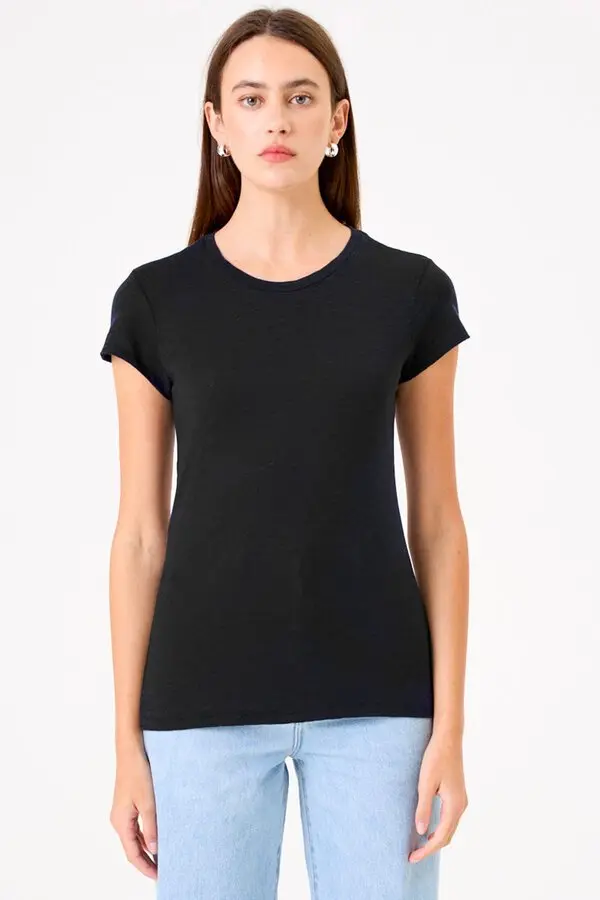 Goldie LeWinter Signature Slub Crewneck T-shirt - Black