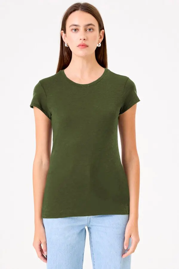 Goldie LeWinter Signature Slub Crewneck T-shirt - Holly