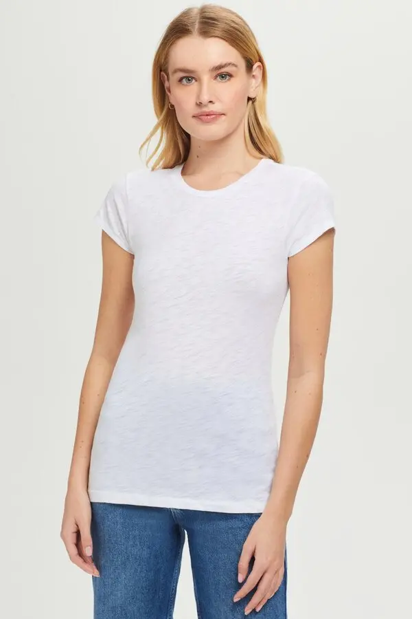Goldie LeWinter Signature Slub Crewneck T-shirt - White