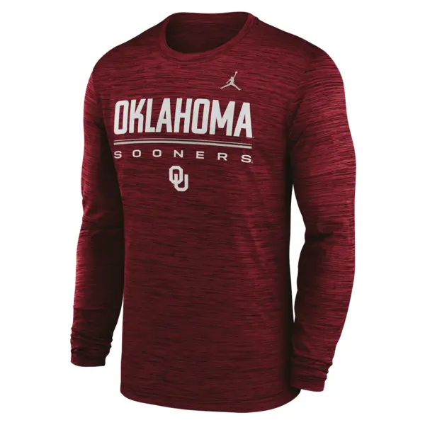 JORDAN Brand Oklahoma Sooners Long Sleeve Performance T-shirt - Red