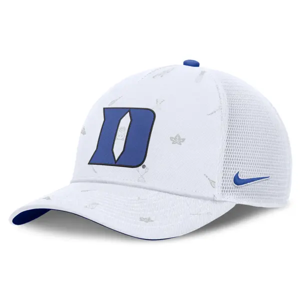 Nike Duke Country Club Golfin' Rise College Trucker Adjustable Hat - White
