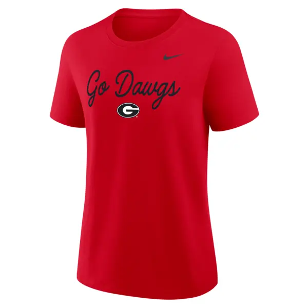 Nike Georgia Script Mantra Logo College T-shirt - Red