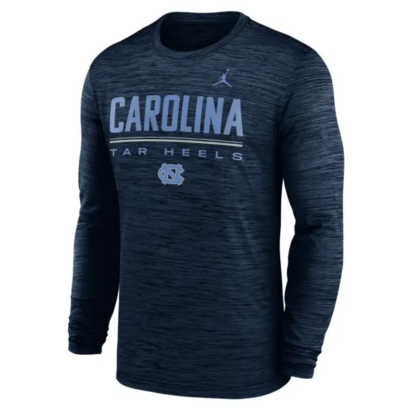 Nike Jordan Brand North Carolina Tar Heels Dri-fit College Long Sleeve T-shirt - Blue