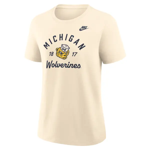 Nike Michigan Wolverines College Graphic T-shirt - Brown