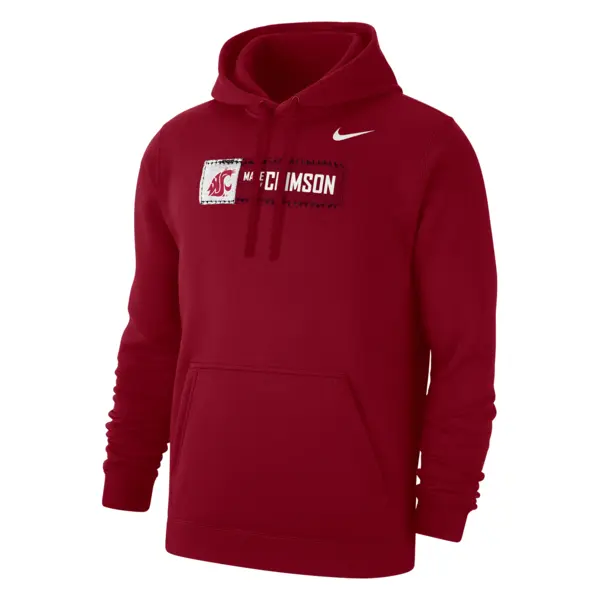 Nike Made Of Crimson" Washington State Pullover Hoodie - Red