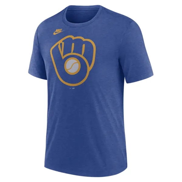 Nike Milwaukee Brewers Cooperstown Logo Mlb T-shirt - Blue