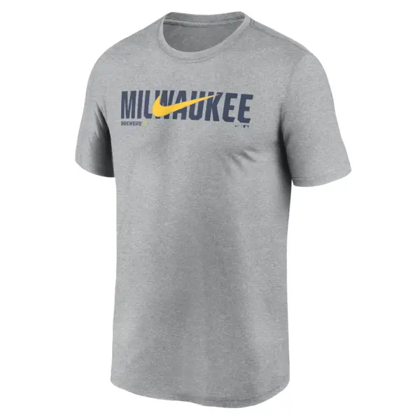 Nike Milwaukee Brewers Swoosh Legend Dri-fit Mlb T-shirt - Grey