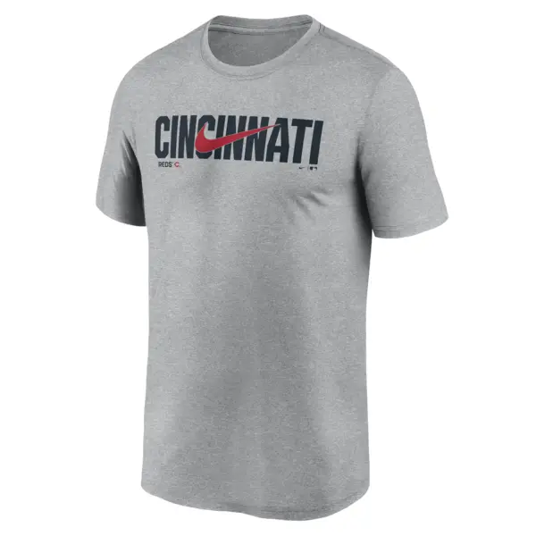 Nike Cincinnati Reds Swoosh Legend Dri-fit Mlb T-shirt - Grey