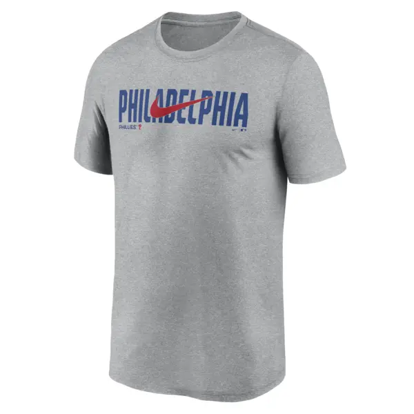 Nike Philadelphia Phillies Swoosh Legend Dri-fit Mlb T-shirt - Grey