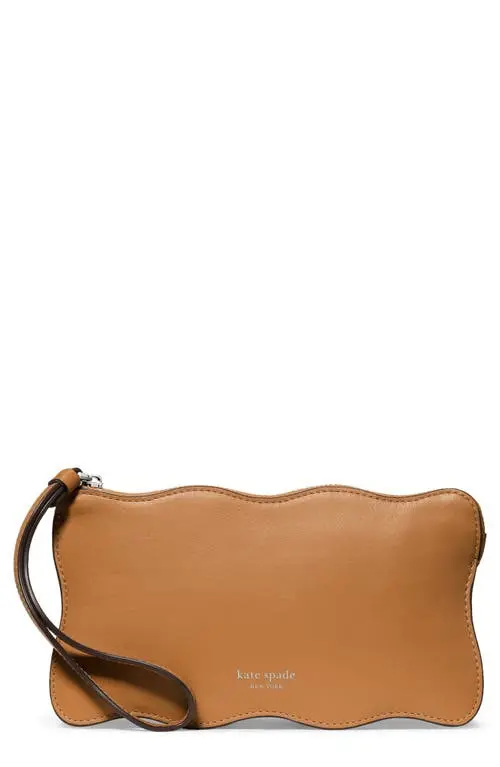 Kate Spade New York Scalloped Leather Wristlet - Garden Soil