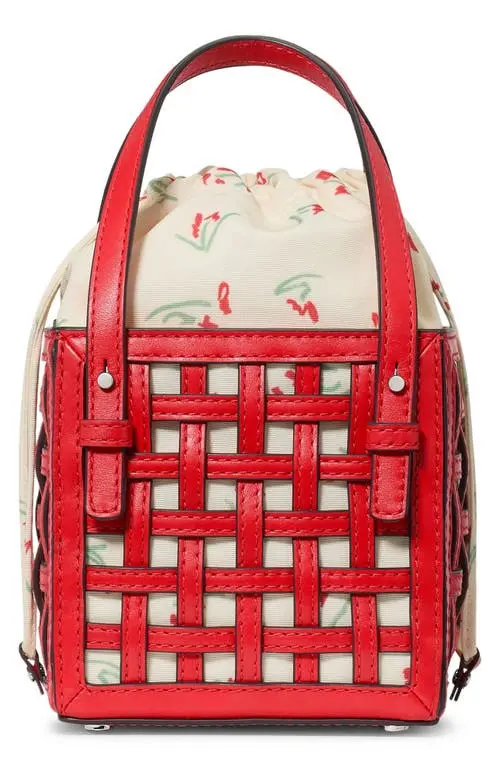 Kate Spade New York Woven Leather Bucket Bag