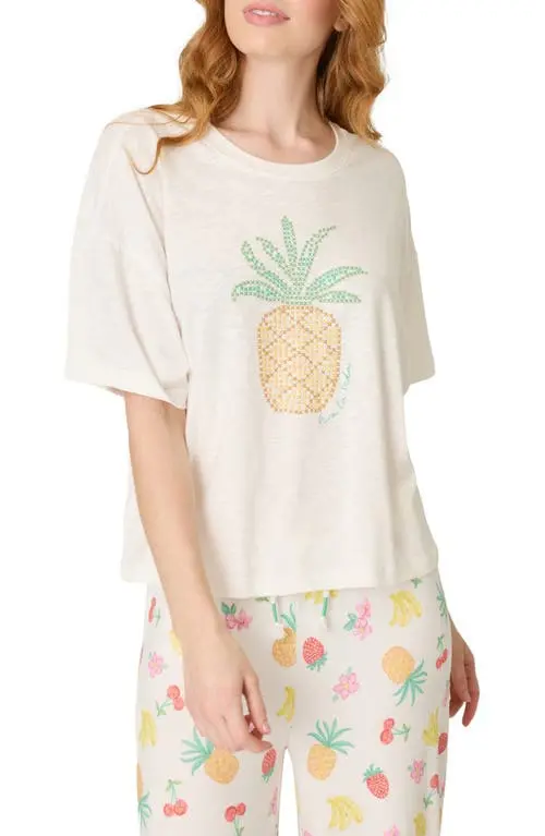 PJ Salvage Viva La Vida" Embroidered Pineapple T-shirt