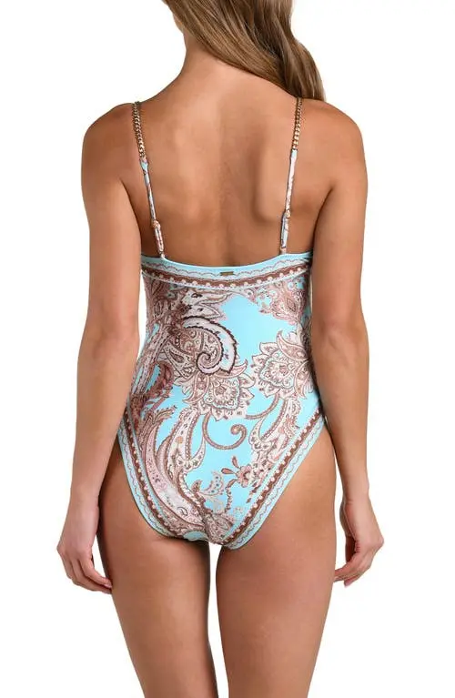 L'Agence Paisley Underwire One-piece Swimsuit