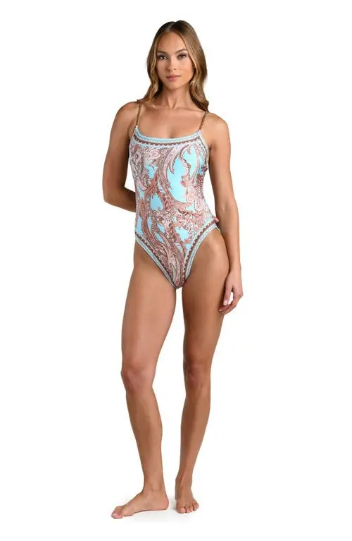 L'Agence Paisley Underwire One-piece Swimsuit