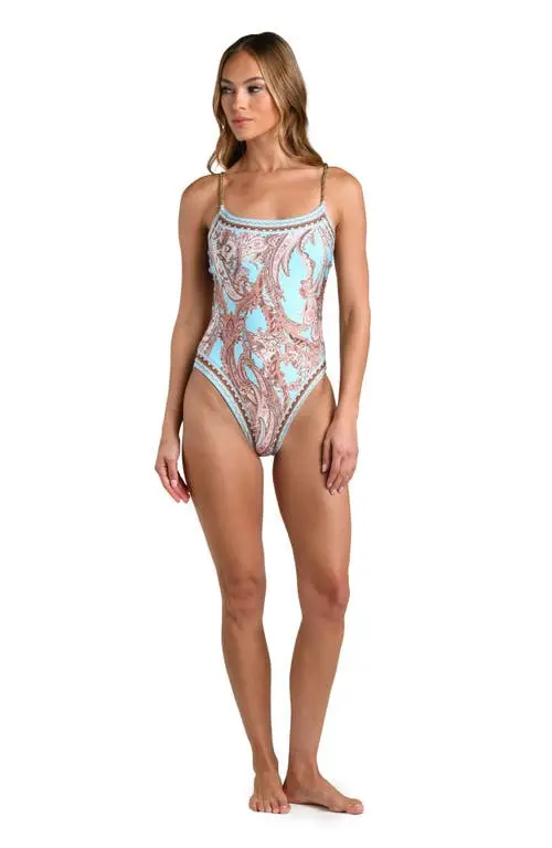 L'Agence Paisley Underwire One-piece Swimsuit