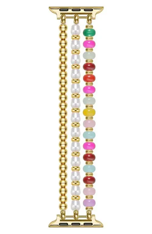 POSH TECH Jasmine Beaded Watchband - Gold