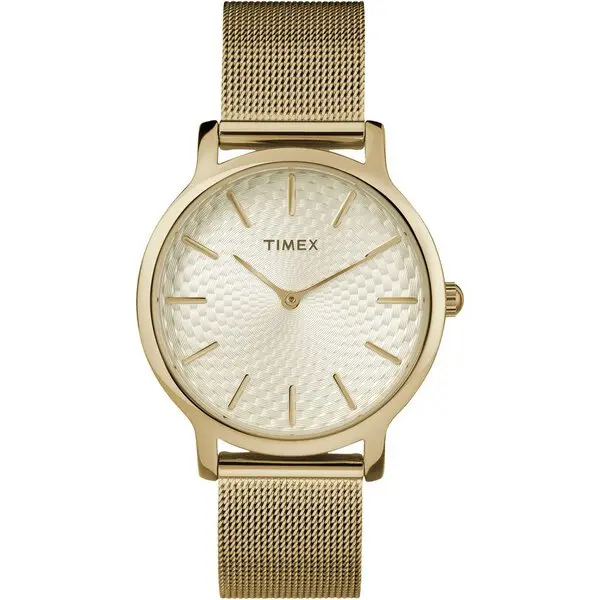 Timex® Transcend™ Mesh Strap Watch - Gold-tone