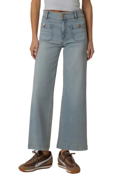 Kut From The Kloth Patch Pocket High Waist Ankle Wide Leg Jeans - Brilliant