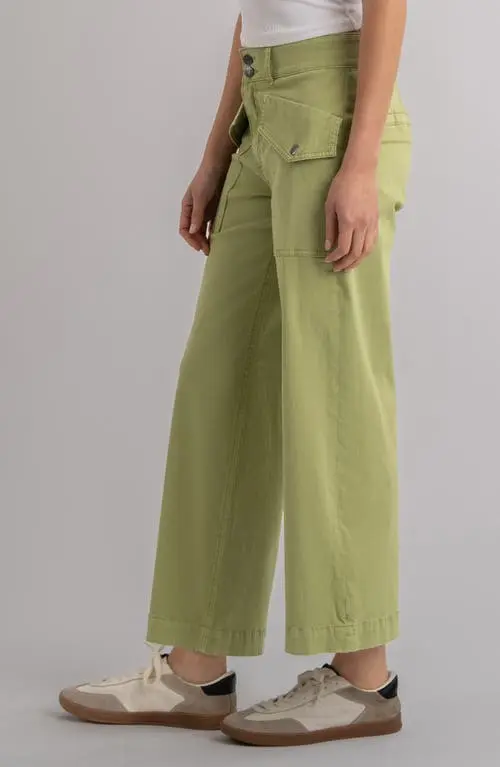 Kut From The Kloth Flap Pocket High Waist Ankle Wide Leg Pants