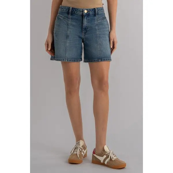 Kut From The Kloth Hailey High Waist Denim Bermuda Shorts - Shine