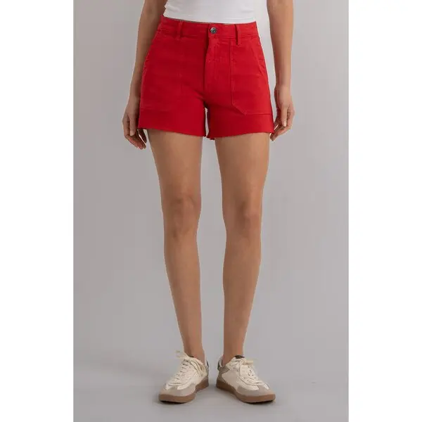 Kut From The Kloth Jane High Waist Denim Shorts - Tomato
