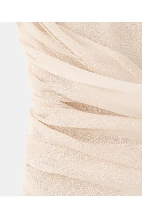 Mango Tiered Ruffle Maxi Skirt With Sash - Ecru