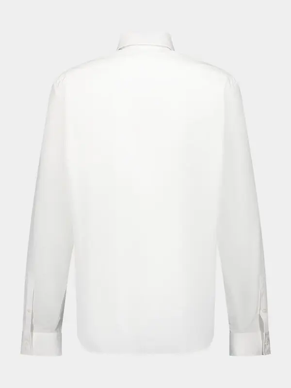 Balmain Embroidered Collar Poplin Shirt
