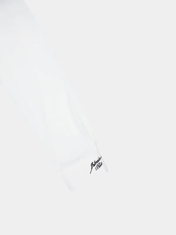Balmain Embroidered Collar Poplin Shirt