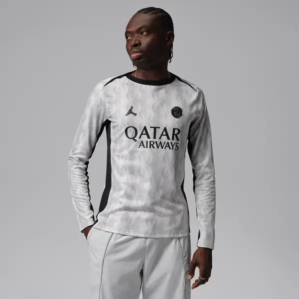 Nike Paris Saint-germain Academy Pro Night Edition Jordan Dri-fit Long-sleeve Pre-match Top - Grey