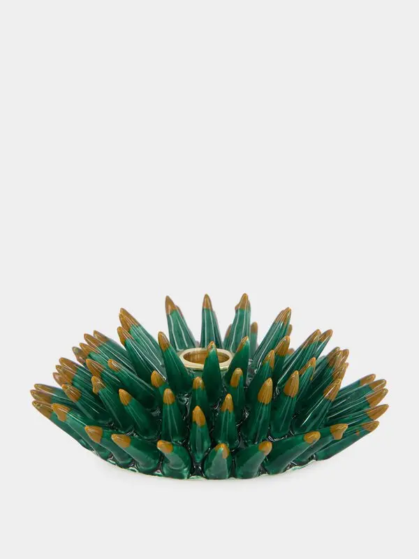La DoubleJ Spine Candle Holder - Green