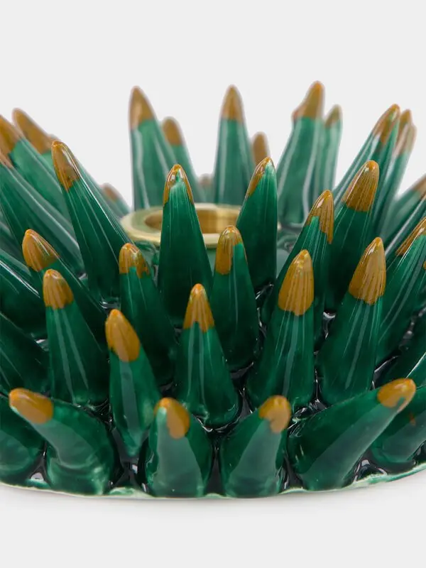 La DoubleJ Spine Candle Holder - Green