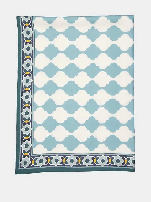 La DoubleJ Plaza Sky Blue Medium Tablecloth - Multicolour
