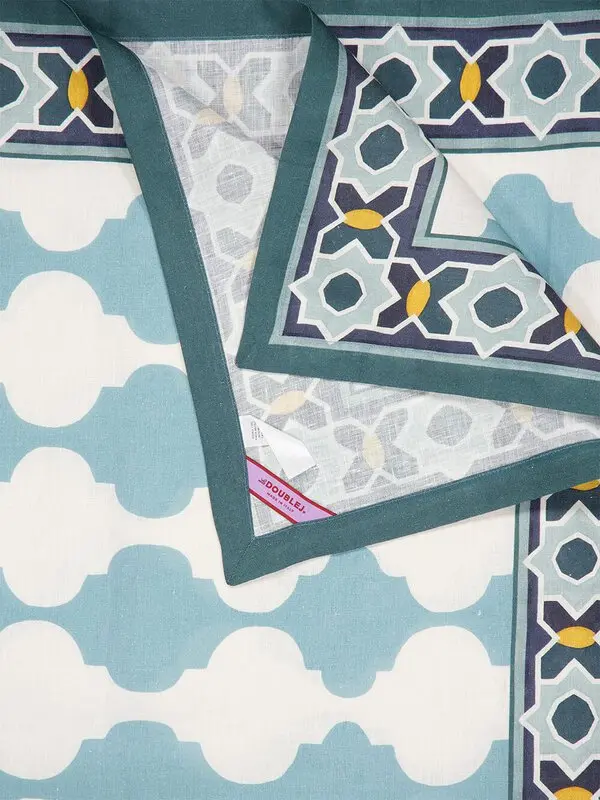 La DoubleJ Plaza Sky Blue Medium Tablecloth - Multicolour