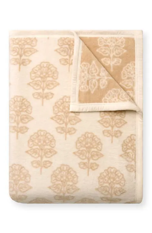 CHAPPYWRAP Millie Blockprint Throw Blanket - Tan