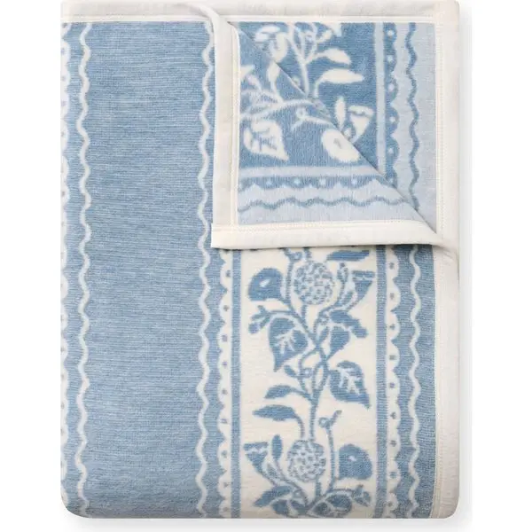 CHAPPYWRAP Clara Stripe Throw Blanket - Blue