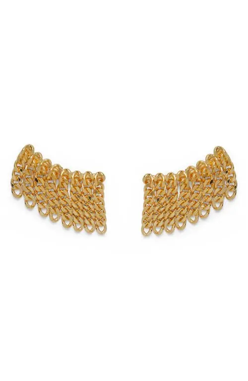 Lady Grey Fringe Earrings - Gold